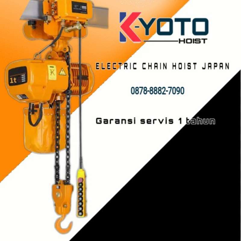 Promo Electric chain hoist 1ton x 6meter Pluss trolley 380volt K-YOTO ...