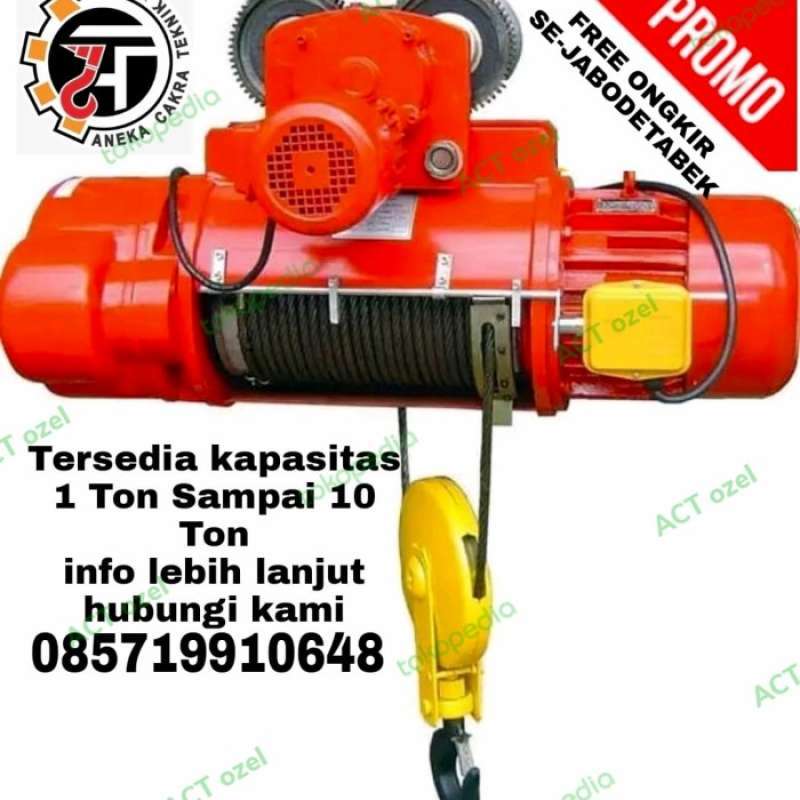 Promo electric Wire Rope Hoist 3 ton x 12 meter Tokyo lift japan Diskon ...