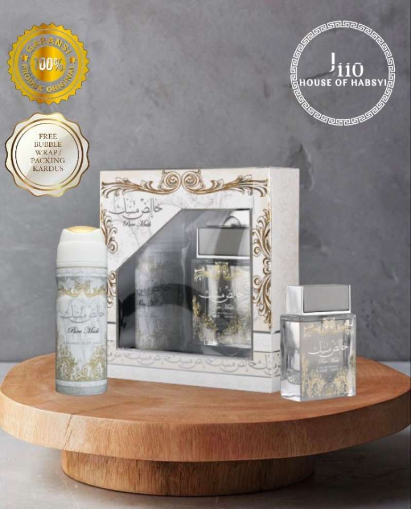 Jual Parfum Pure Musk With Deo By Lattafa Edp 100 Ml Perfume Gift Set ...
