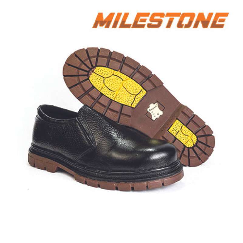 Promo Sepatu Safety Elastis SF 06 uk 46-47 Kulit Asli Sol Dijahit ...