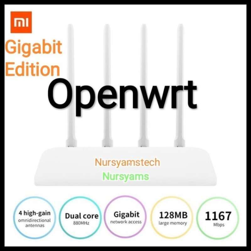 Promo Xiaomi Mi Router 4A Gigabit Loadbalance Openwrt Best Seller ...