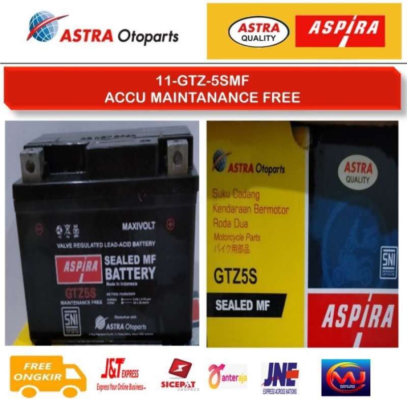 Jual Aki Motor Yamaha Xeon, Xeon Rc Aspira Battery Astra Gtz5-smf / 3,5 ...