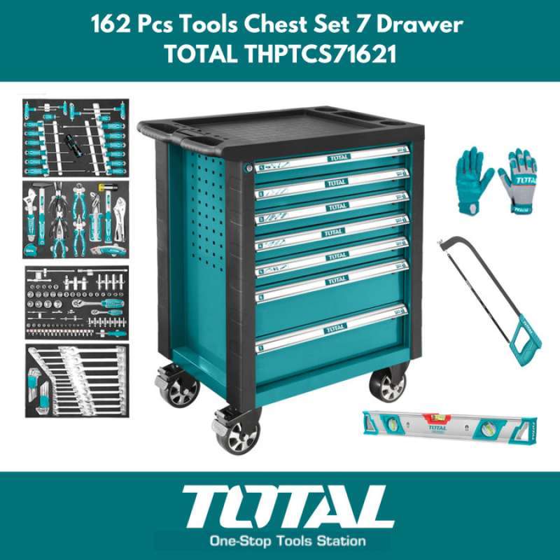 Jual Toolbox 7 Drawer Tool Chest Set 162 Tool Kit Kabinet Total ...
