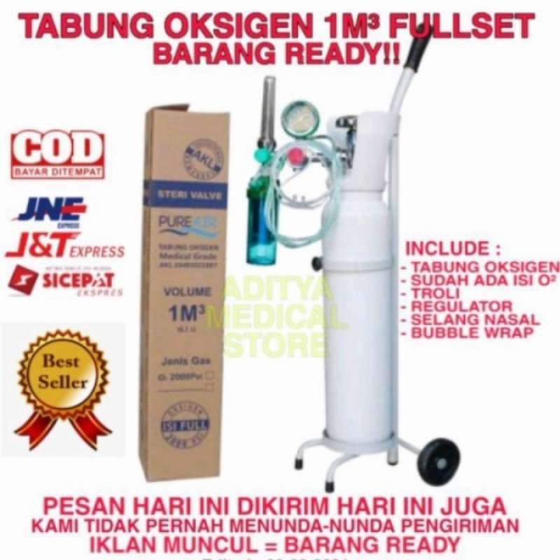 Promo Tabung Oksigen 1m3 Lengkap Tanpa Isi Diskon 17% Di Seller ...