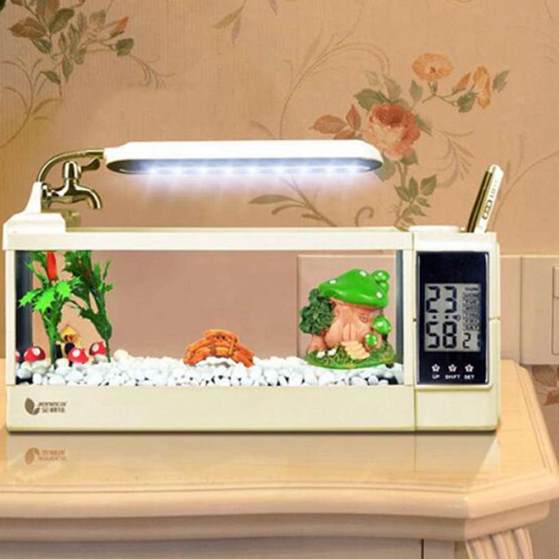 Promo Aquarium USB Desktop Fish Tank Akuarium Ikan Hias Large TG-03L ...