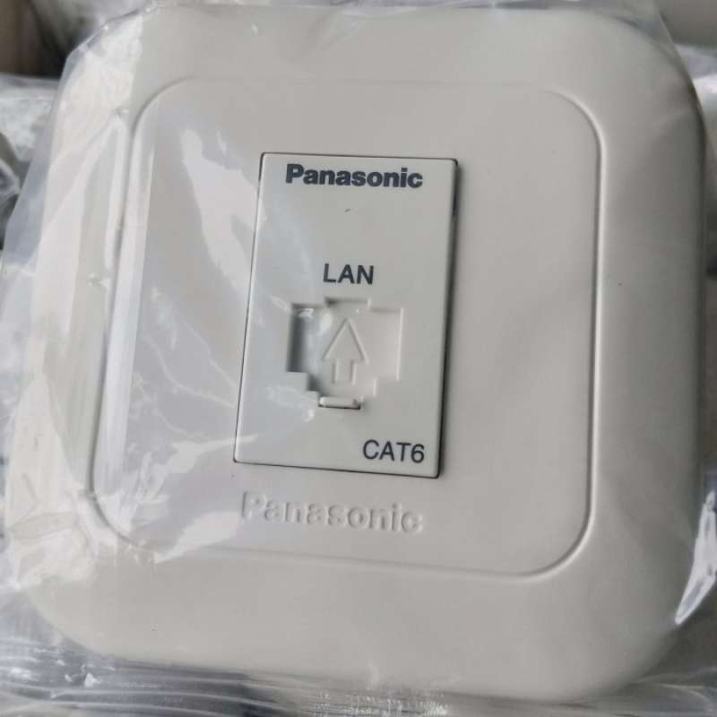 Promo Faceplate Data RJ45 Cat 6 1 Port include modular merk panasonic ...