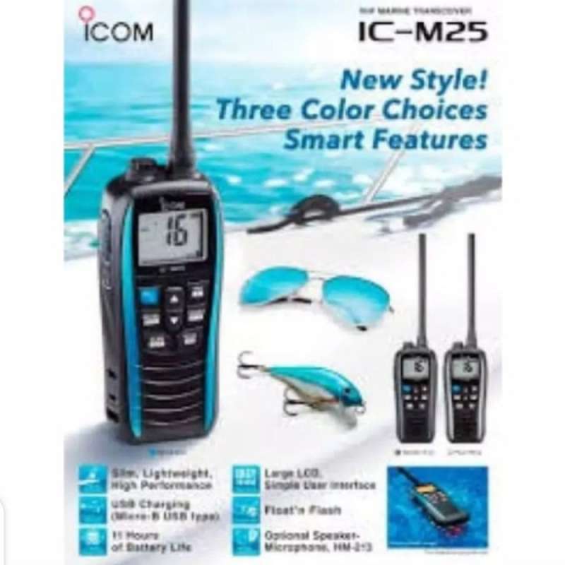 Promo Walkie talkie HT Icom IC-M25 VHF Radio Marine waterproof IPX7 ...
