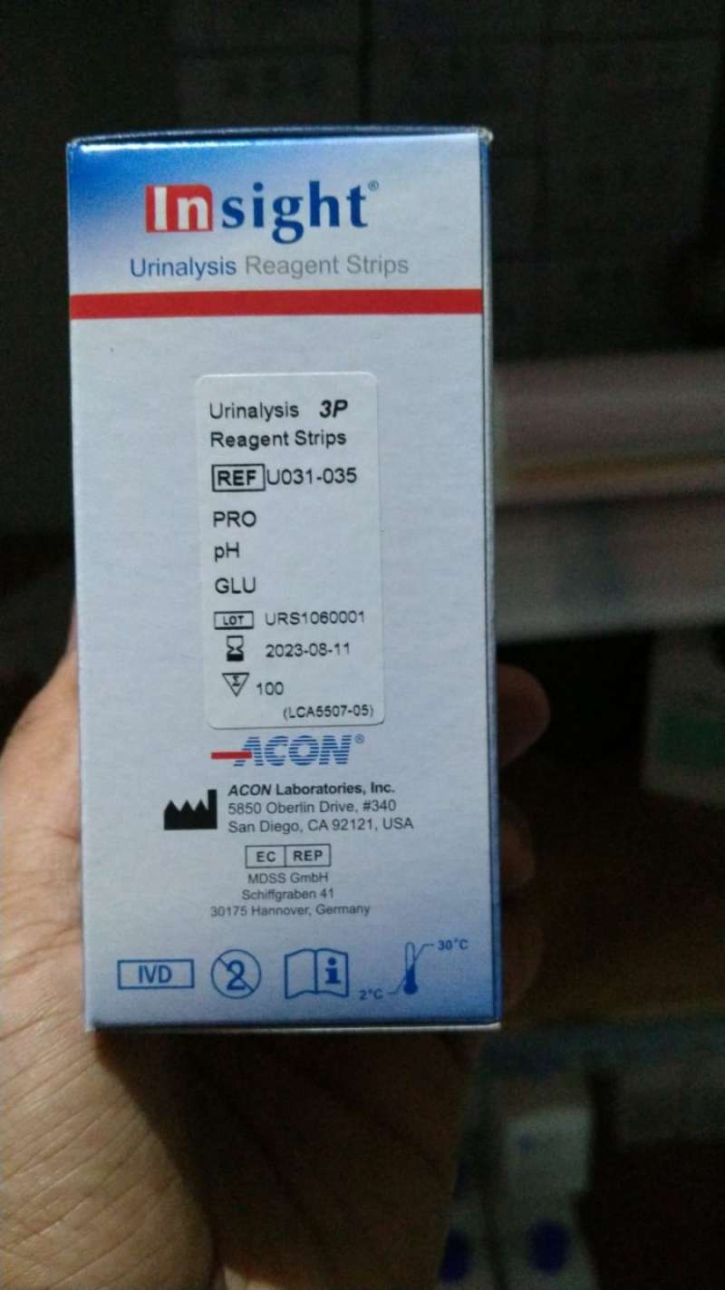 Promo Insight Urinalysis-reagent Strip-3 Parameter-test Urin 10 U ...