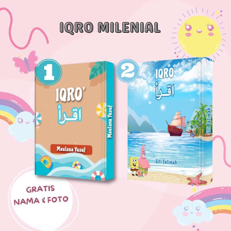 Promo Iqro Warna Milenial Custom Nama Foto Hardcover - Iqra Milenial ...