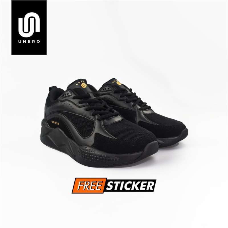 Promo Sepatu Sneakers Unerd Yukkuri Triple Black |sepatu Sneakers ...