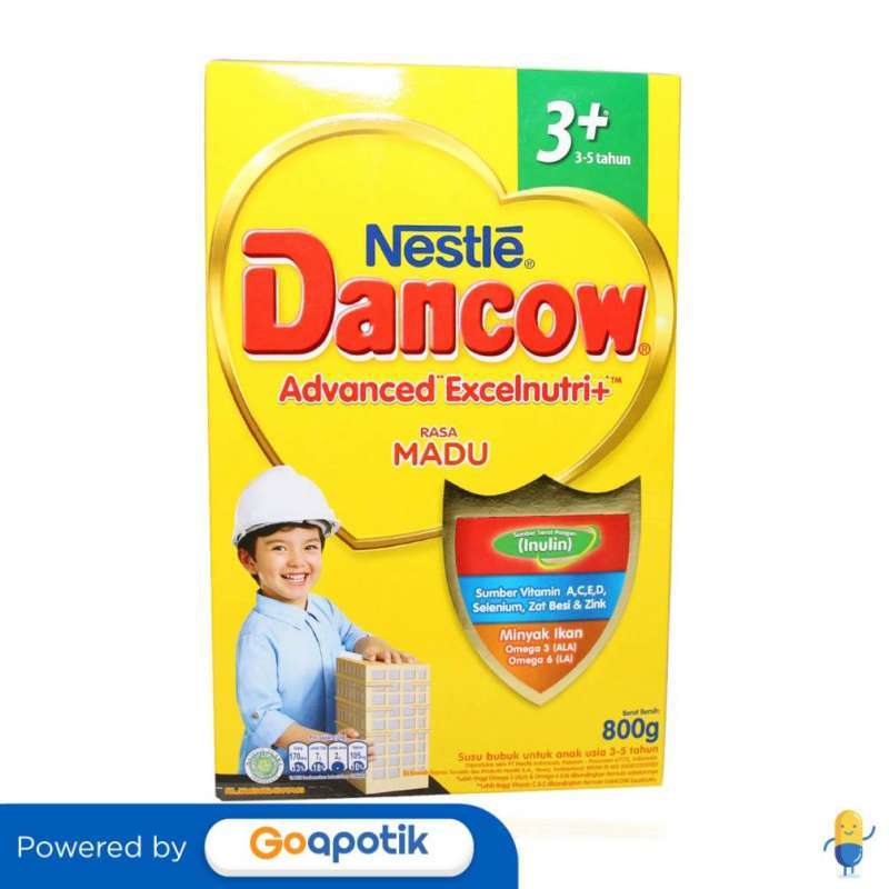 Jual Dancow 3+ Excelnutri+ Usia 3-5 Tahun Rasa Madu 800 Gram Box Di ...