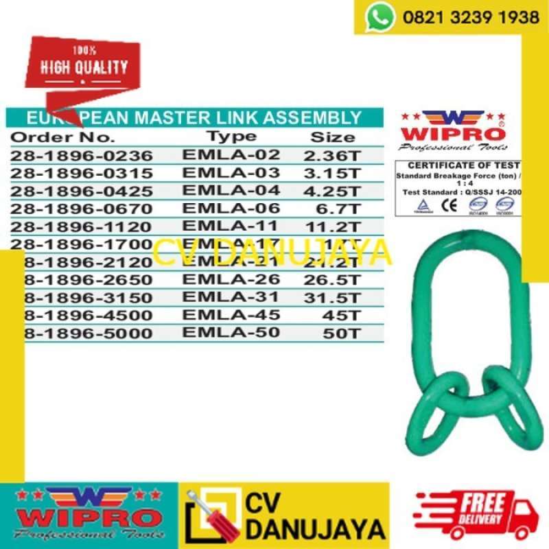 Promo European Master Link Masterlink Oval Assembly kap 17 Ton Wipro ...
