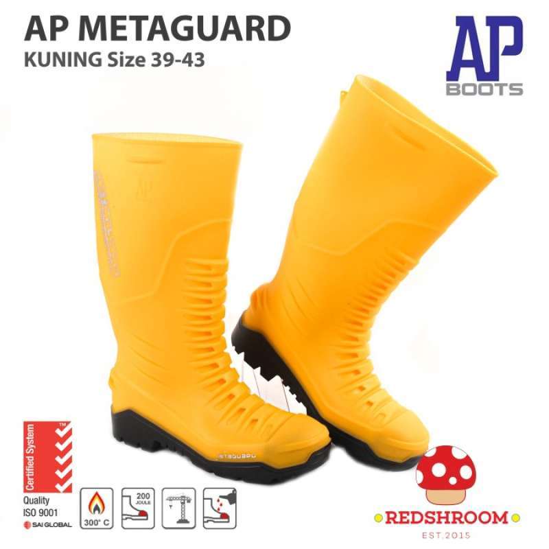 Promo Sepatu Boot Tinggi AP Boots Metaguard Safety Kuning Proyek ...