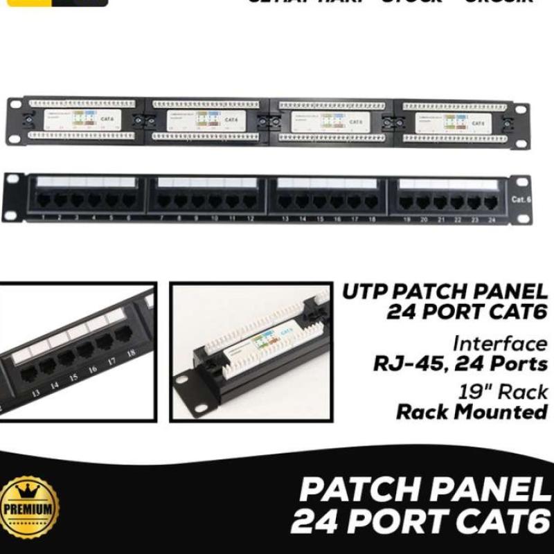 Promo Patch Panel 24 Port Cat6/patch Panel 24 Port Cat6 Loaded Diskon ...