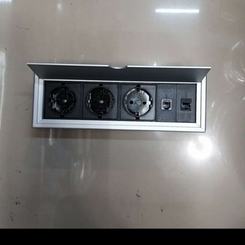 Promo Stop Kontak Meja 3 Power 2 Data Lan Rj45 Cat6 Diskon 23% di ...