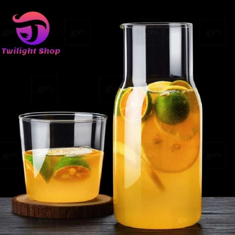 Promo Botol Gelas Kaca Set Elegant Jug Glass Set High Quality Diskon 23 ...