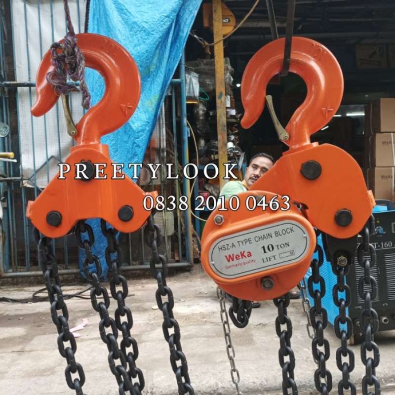 Promo Weka Chain Block Manual 10 Ton 5 Meter Takel Alat angkut Manual ...