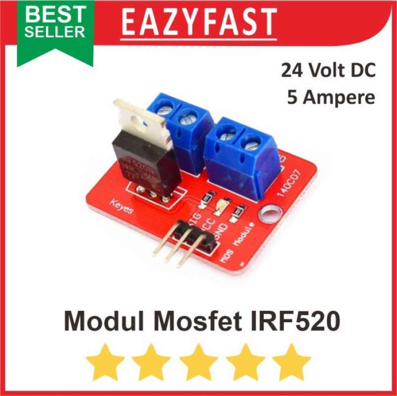 Jual Modul Mosfet Irf520 24v 5a Switch Trigger Driver Pwm Relay Module Di Seller Eazyfast_store ...