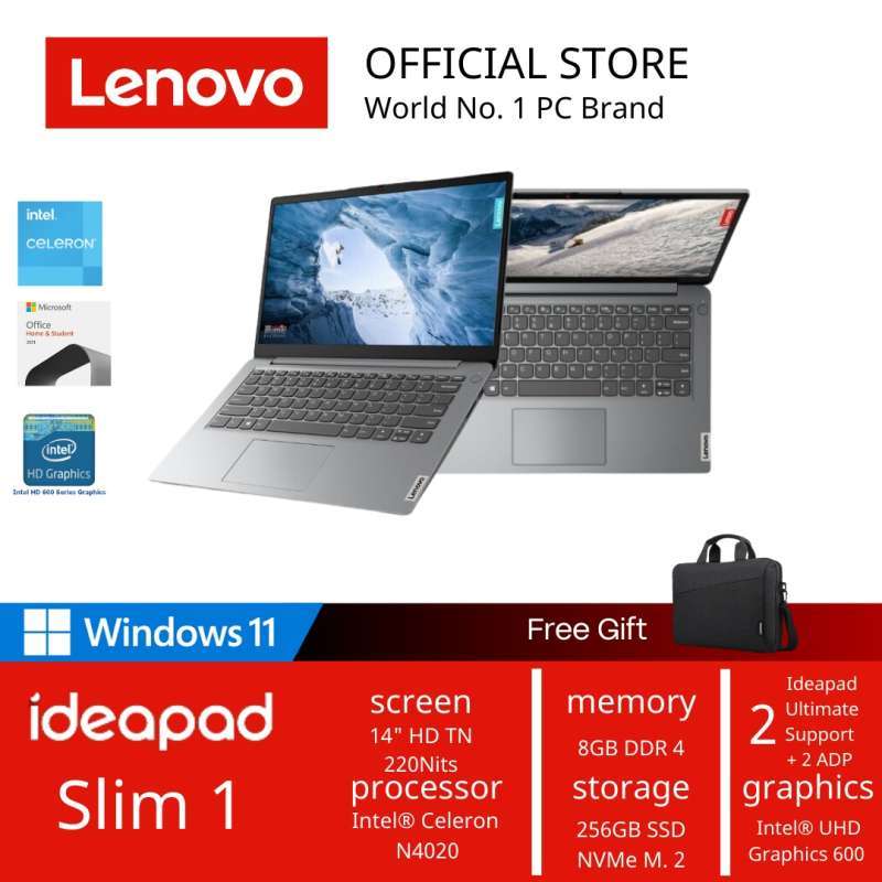 Jual LENOVO SLIM 1 4WID CLOUD GREY(N4020/256/8/W11/OHS) di Seller ...