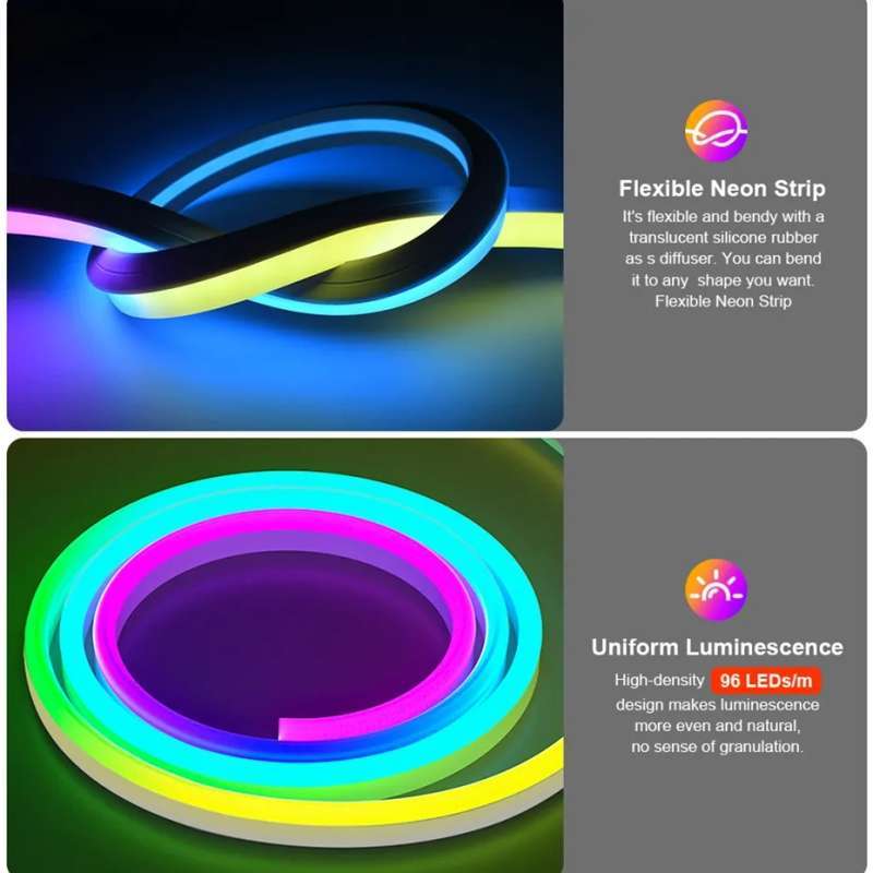 Jual PAKET Lampu LED NEON FLEX RGB RUNNING 5M 5METER DC 12V/24V SENSOR ...