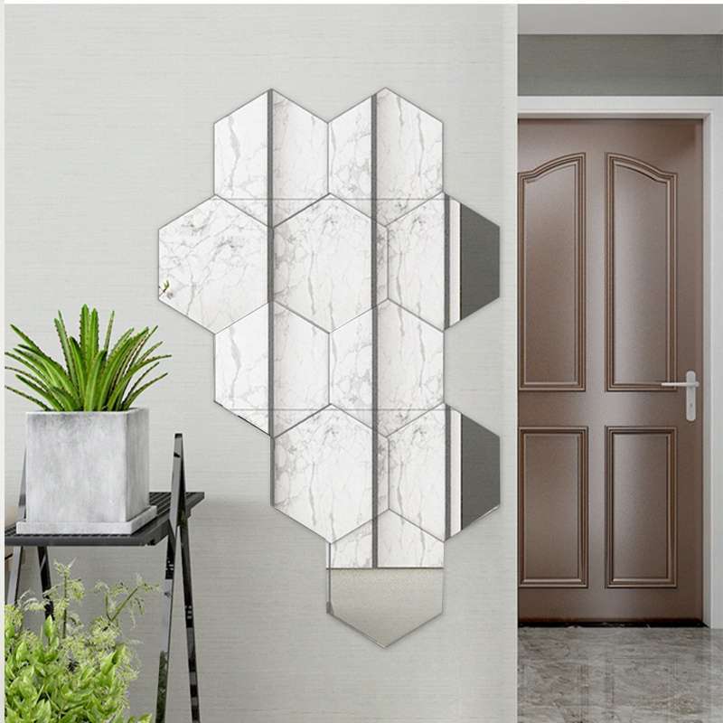 Jual Stiker Kaca Tempel Sticker Cermin Dinding Motif Hexagon Segi Enam ...