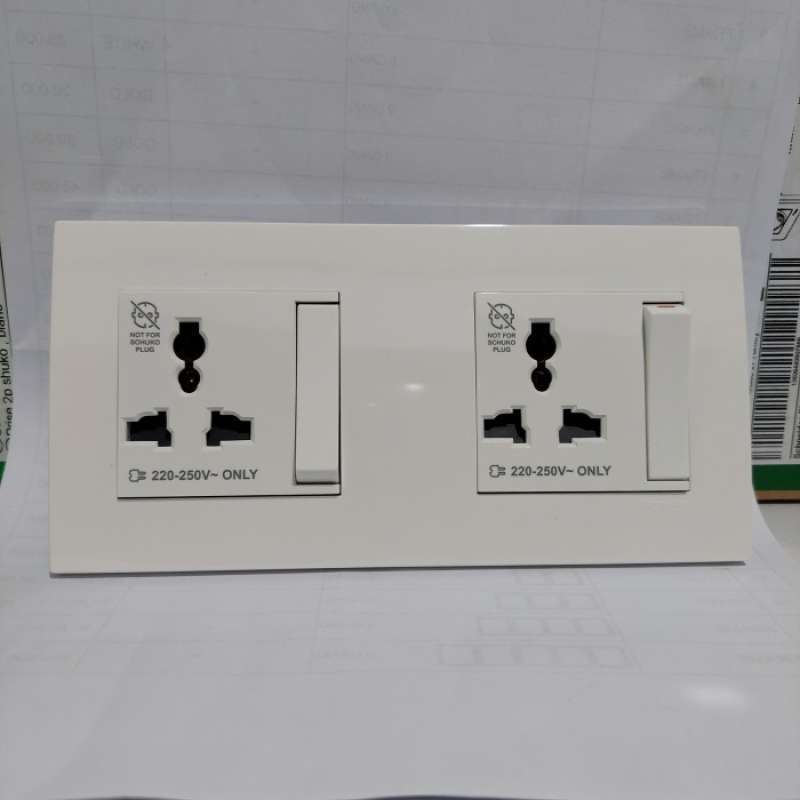 Promo Vivace Kb113ls Stop Kontak 2 Gang Schneider Diskon 23% Di Seller ...