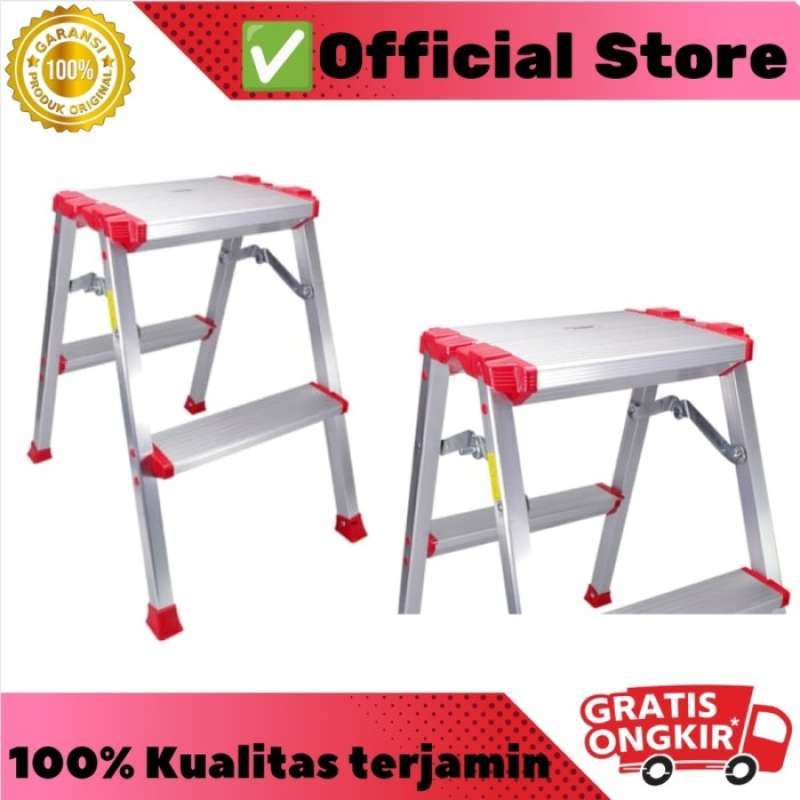 Promo Krisbow Tangga Aluminium Dengan Pijakan Lebar 2 Step Diskon 23% di Seller Indah Purnama ...