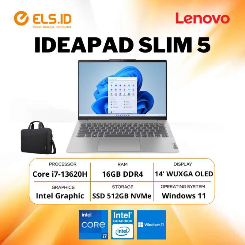 Promo Lenovo IdeaPad Slim 5 14IRL8 I7 13620H 16GB SSD 512GB 14 OLED W11 OHS GREY Diskon 1 Di
