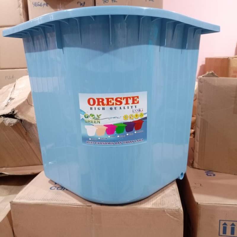 Promo Bak Mandi / Bak Air Sudut Bahan PVC Oreste - Biru Muda Diskon 23% ...