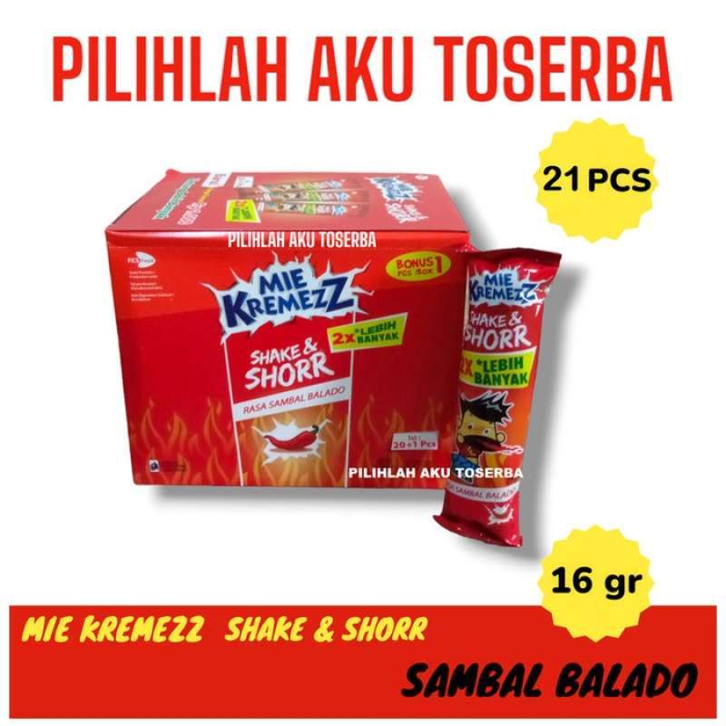 Promo Mie Kremezz Shake & Shorr Rasa Sambal Balado Box - ( Harga 1 Box ...