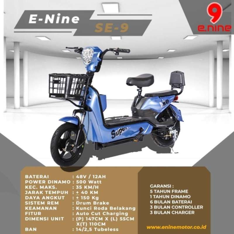 Jual Sepeda Listrik E Nine Original Terbaru - Harga Promo Murah Maret ...