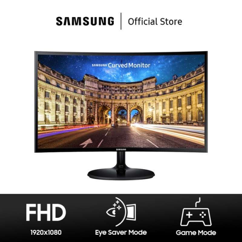 Promo SAMSUNG 24 CF39 60Hz FullHD 1080p VA Curved Monitor 24CF390 VGA ...