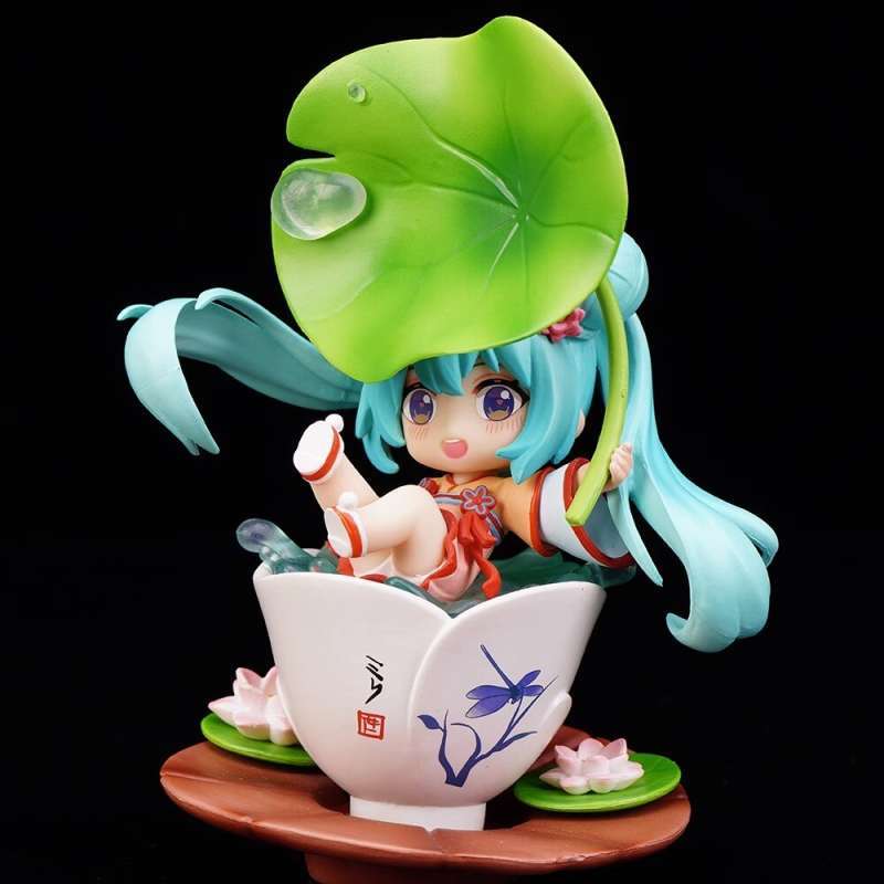 Promo Hatsune Miku Figure Kawaii Hatsune Miku Lotus Pond Moonlight