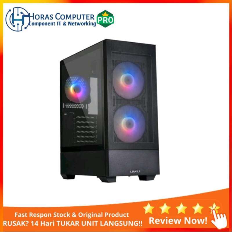 Jual CASING LIAN LI LANCOOL 205 MESH C BLACK TYPE-C ARGB MICRO ATX + 3 ...