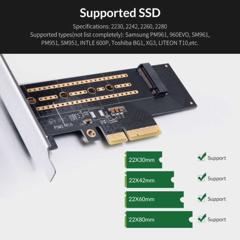 Promo Pci express M.2 NVME PSM2 - m2 Nvme to PCI-E 3.0 X4 Expansion ...