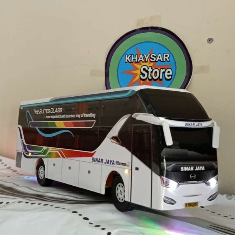 Jual Miniatur Bus Bis Sr2 Suite Class Sinar Jaya Plus Lampu di Seller ...