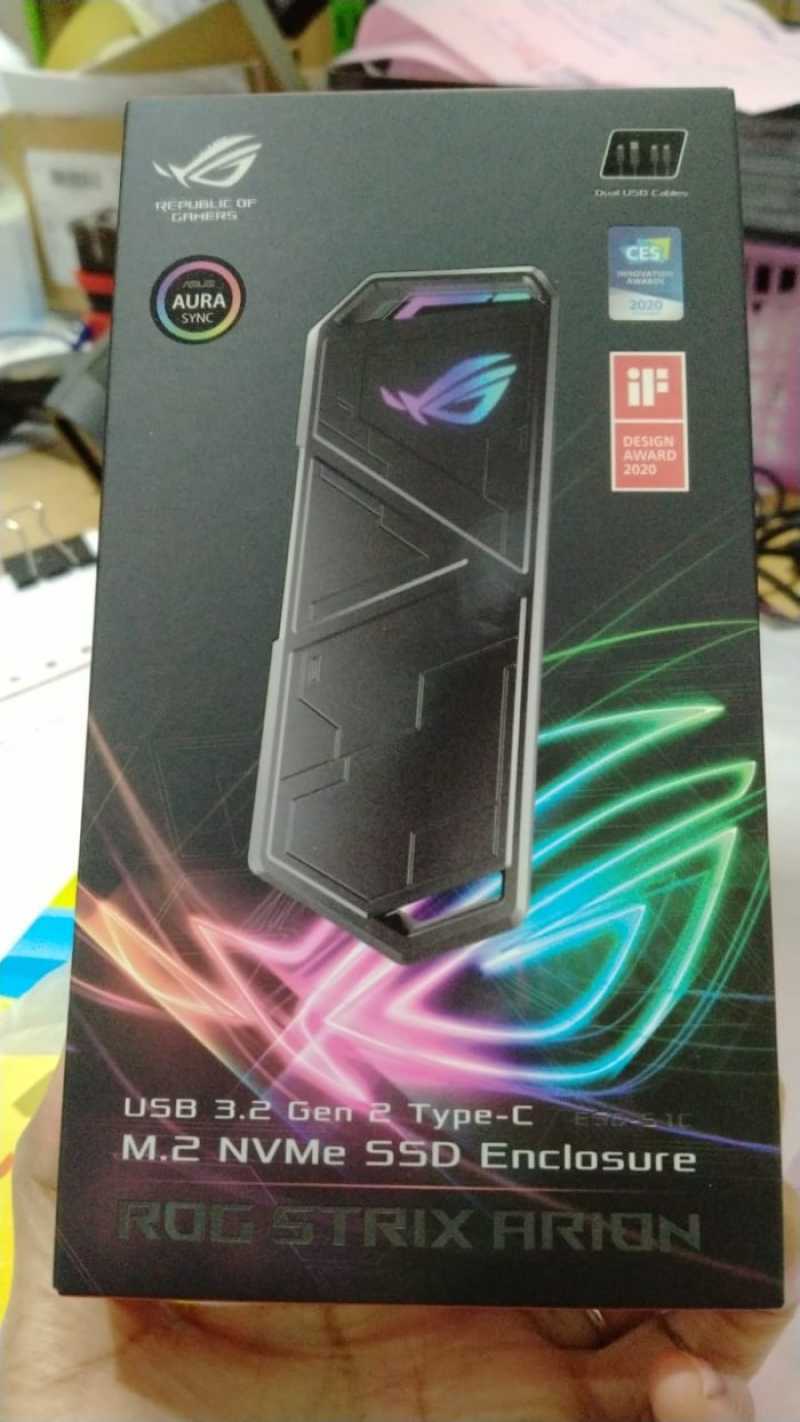 Promo Asus Rog Strix Arion - M.2 Nvme Ssd Enclosure With Rgb Aura Sync ...