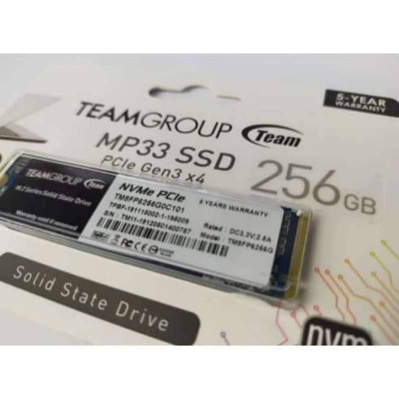 Promo Team Mp33 Ssd Nvme M.2 / M2 256 Gb Pcie Gen3 X4 Garansi Resmi 3 ...