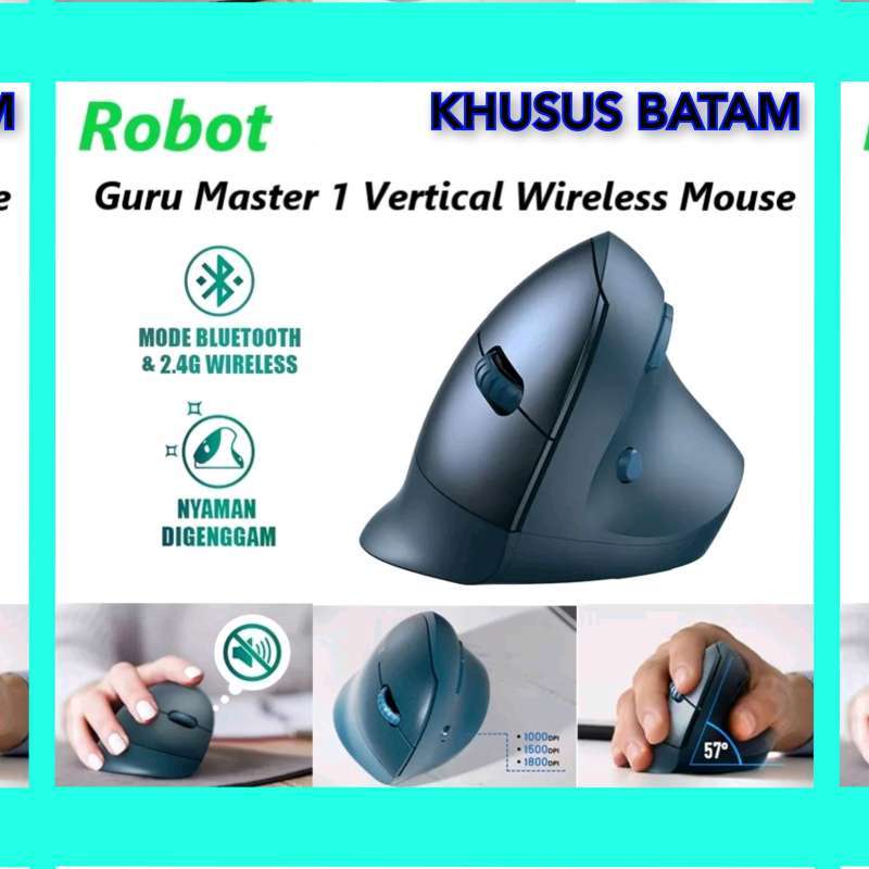 Jual MOUSE WIRELESS ROBOT GURU MASTER 1 VERTICAL ERGONOMIC (KHUSUS ...