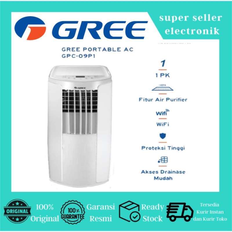 Promo Gree Ac Portable Wifi Control 1Pk Pendingin Ruangan Model Gpc-P1 ...