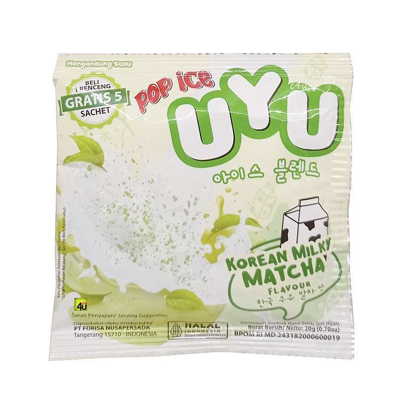 Jual Pop Ice Uyu - Korean Milky Flavour - 5 Sachet - Matcha Di Seller ...