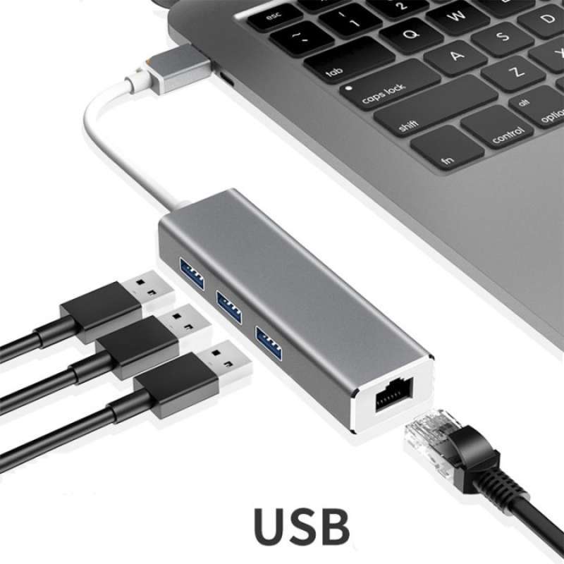Promo Usb To Lan + Hub 3 Portv.3.0 Ethernet Adaptor Convertor Diskon 23 ...