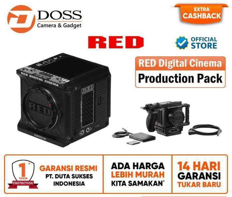 Jual DOSS RED DIGITAL CINEMA KOMODO 6K Digital Cinema Camera - Production Pack di Seller Doss ...