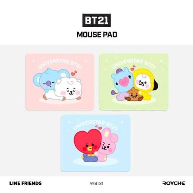 Promo Official Bt21 Baby Mouse Pad/Royche Mouse Keyboard Monitor Figure ...