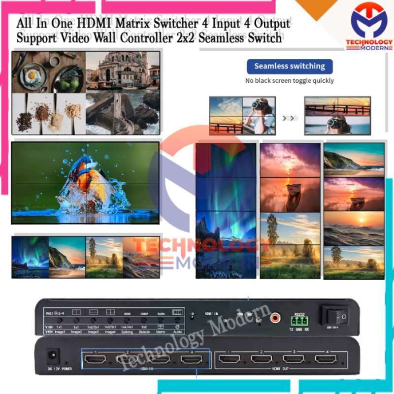 Promo Hdmi Matrix 4X4 Seamless And 2X2 Videowall Controller Support ...