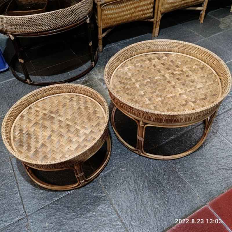 Jual tray basket bamboo rattan/ nampan baki rotan bambu natural di ...