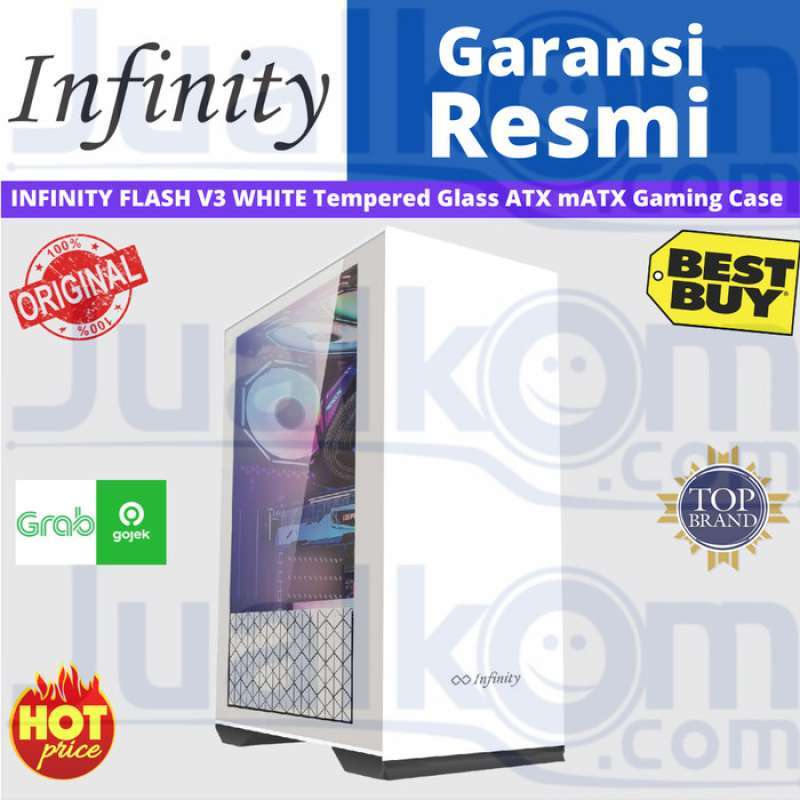Promo Casing Infinity Flash V3 Tempered Glass Atx Matx Gaming Pc Case ...