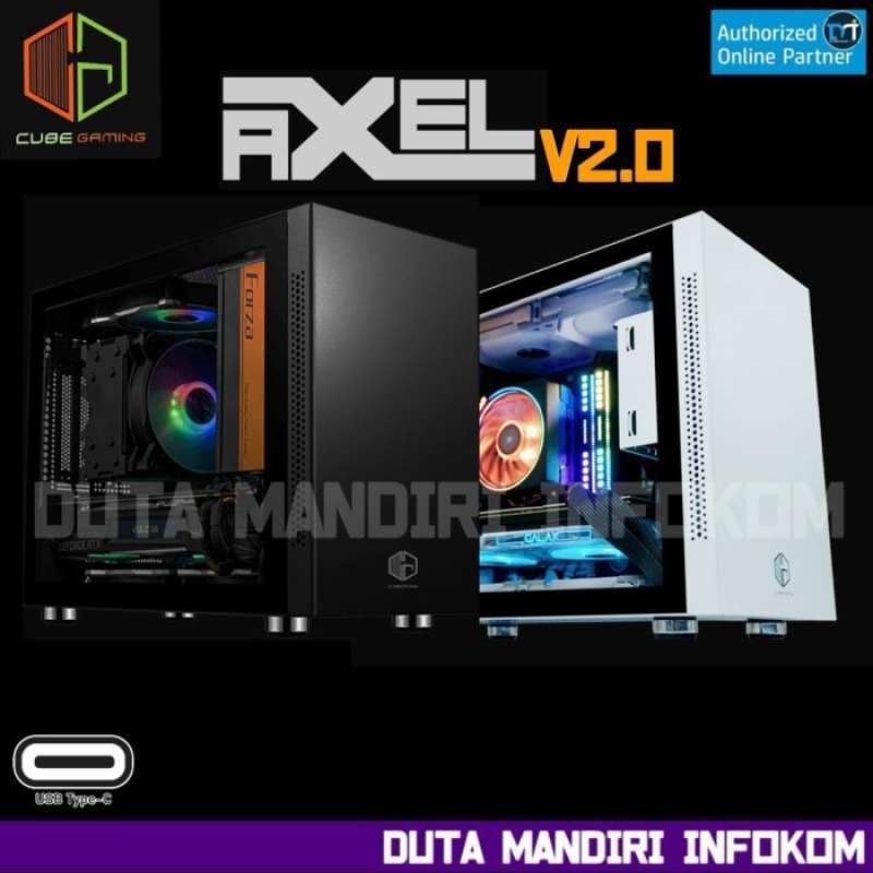 Promo Cube Gaming Axel - Tempered Glass Mini-itx Gaming Case Diskon 23% ...