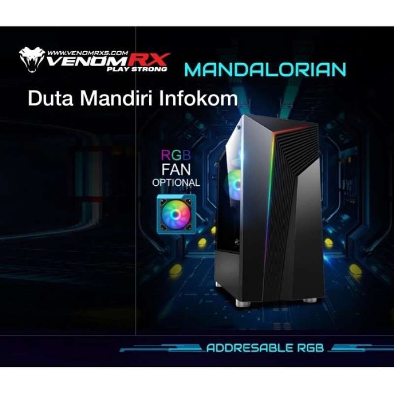 Promo Venomrx Mandalorian Rgb Black - Tempered Glass Mid-tower Gaming ...
