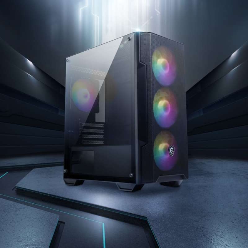 Promo Msi Forge M100A Mesh Micro Atx Pc Case Casing Gaming Chassis ...